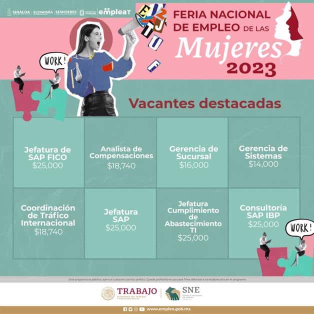 Vacantes con sueldos hasta $25 mil ofrecerán en Feria del Empleo de las ...