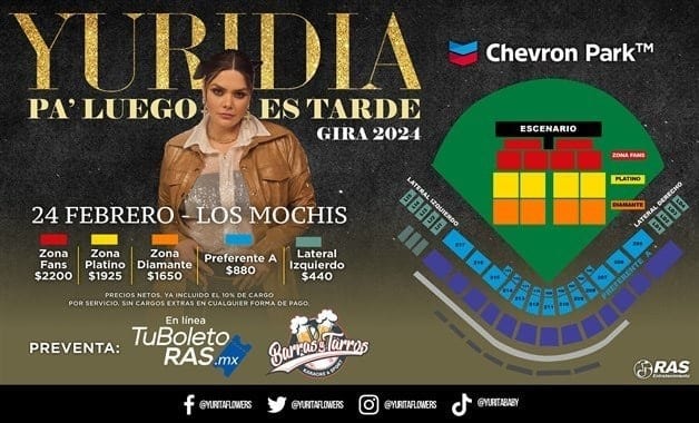 Yuridia regresa a Los Mochis con su gira «Pá luego es tarde 2024» | Luz Noticias