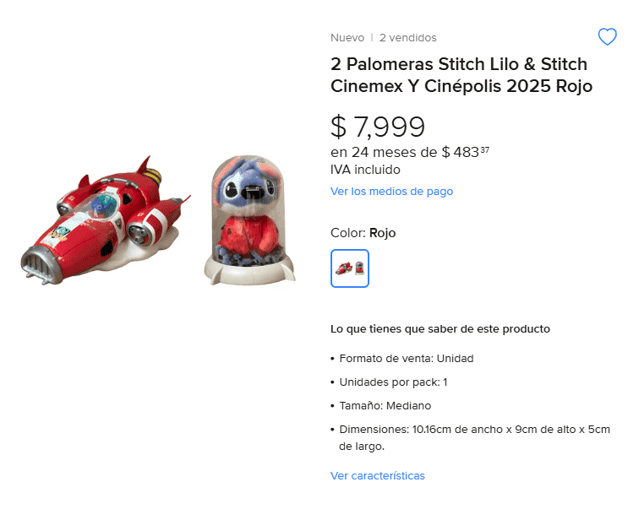 Palomeras de "Lilo & Stich" se agotan; las revenden hasta en 8 mil ...